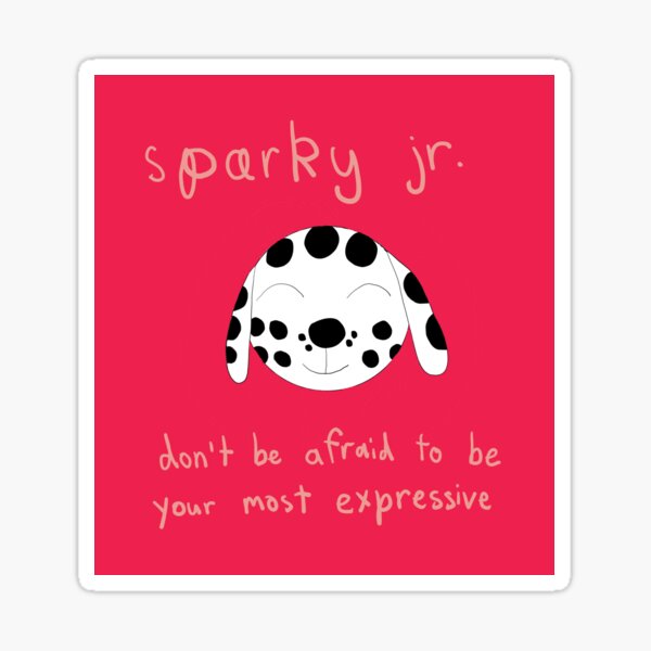 "Sparky Jr. - Sparky Jr." Sticker for Sale by rodbshauybooks | Redbubble