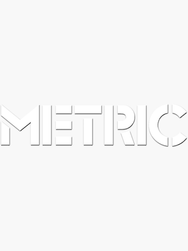"Metric rock band" Sticker for Sale by MichaelSpencer1 | Redbubble