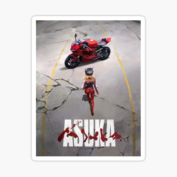 "Asuka Evangelion Akira Poster" Sticker for Sale by leomdn109 | Redbubble