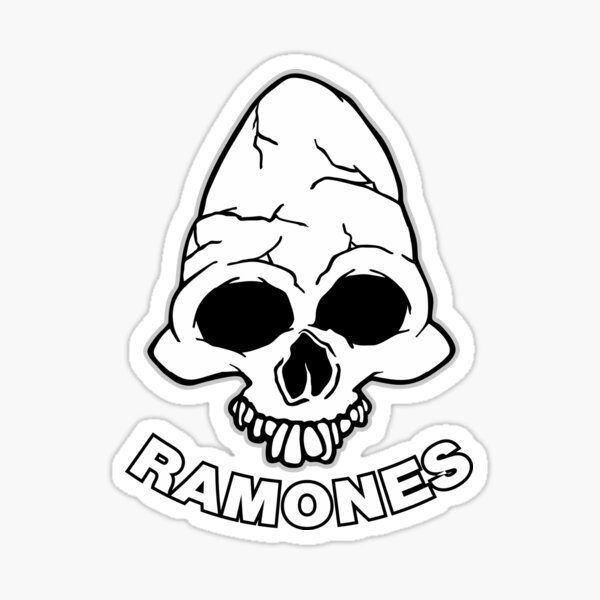 "white skull ramone" Sticker for Sale by marksheet790 | Redbubble