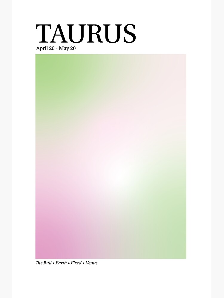 "TAURUS • STAR SIGN COLOR STORY SERIES • ASTROLOGY" Poster for Sale by ...