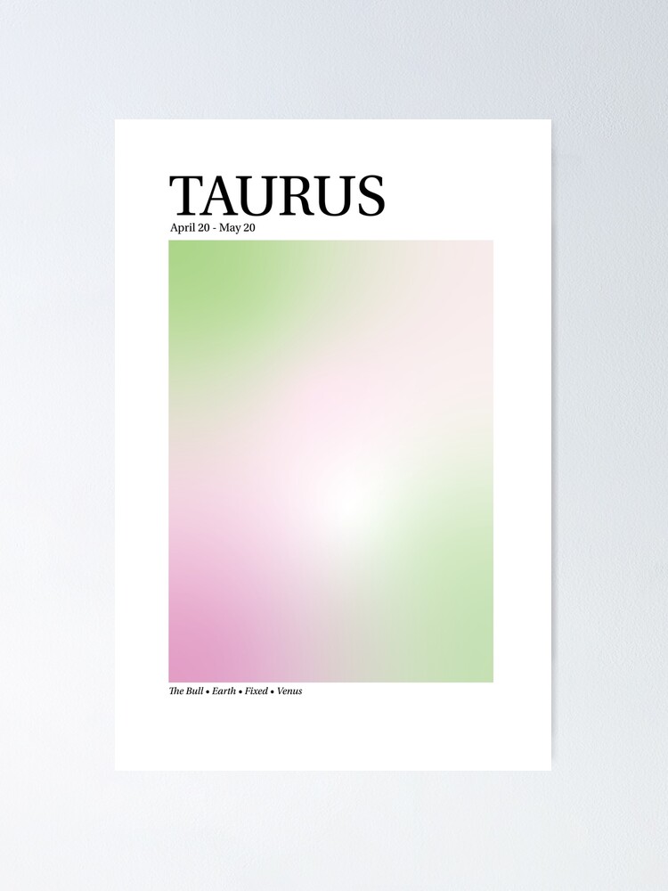 "TAURUS • STAR SIGN COLOR STORY SERIES • ASTROLOGY" Poster for Sale by ...