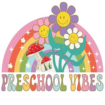 "Preschool Vibes" Sticker for Sale by theprintmode | Redbubble
