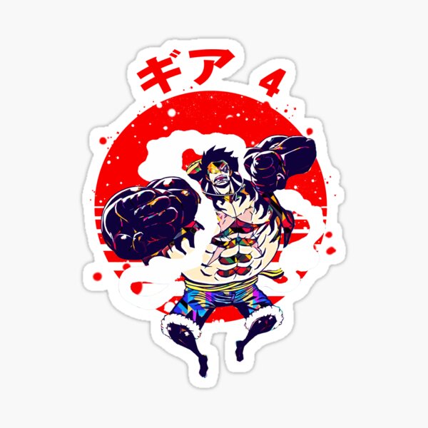 "luffy gear 4" Sticker for Sale by Wibukebab | Redbubble