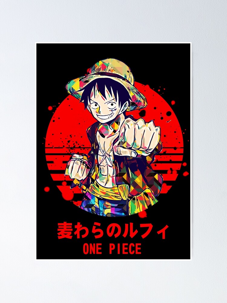 "monkey d luffy one piece" Poster for Sale by Wibukebab | Redbubble
