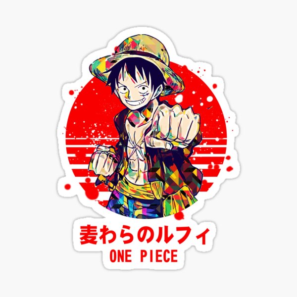 "monkey d luffy one piece" Sticker for Sale by Wibukebab | Redbubble