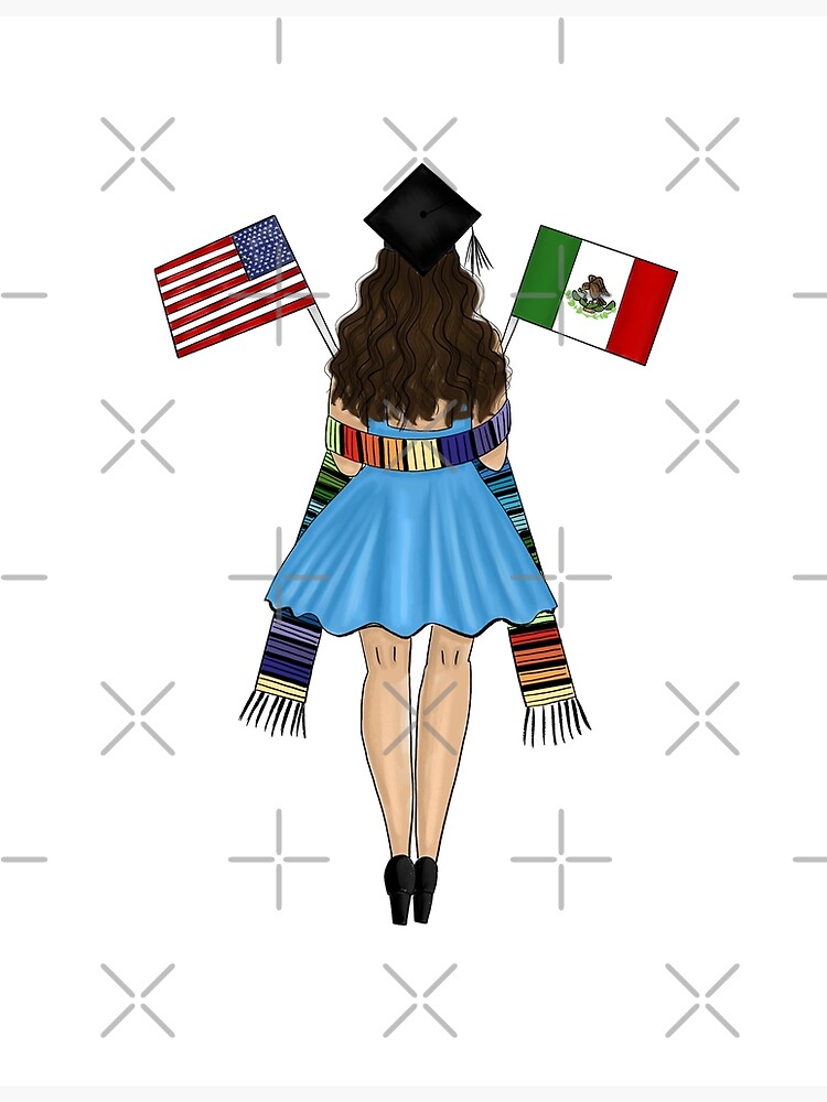 "Latina Graduate With Serape And Graduation Hat" Poster for Sale by ...