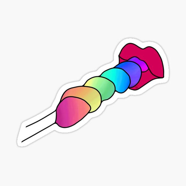 "Rainbow Sucker" Sticker for Sale by MissAmberFox | Redbubble