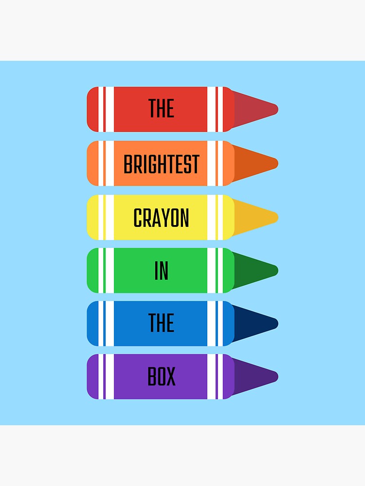 "The Brightest Crayon in The Box - Colorful, Rainbow Crayons with Light ...
