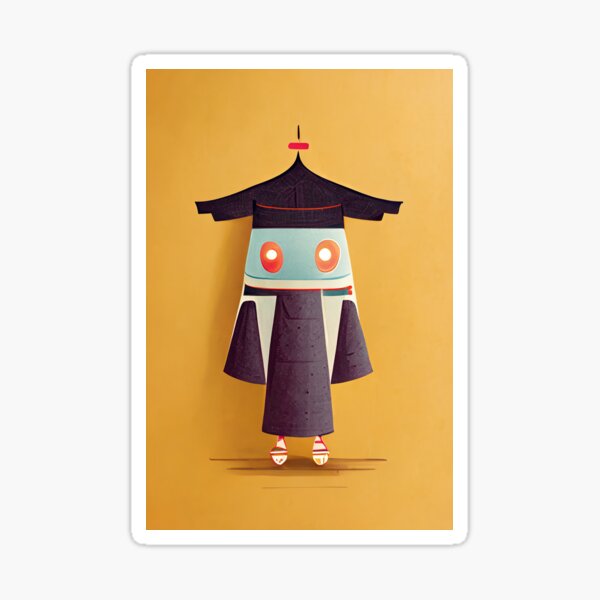 "Kimono Bot" Sticker for Sale by Softagon | Redbubble