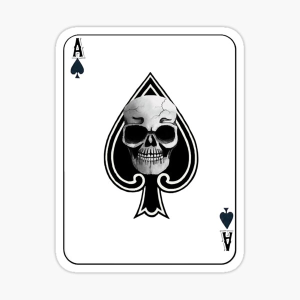 "Skeleton Aces " Sticker for Sale by RobertWal90229 | Redbubble