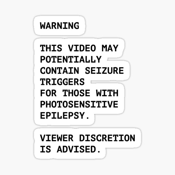 Pegatina «ADVERTENCIA ESTE VIDEO PUEDE CONTENER POTENCIALMENTE ...
