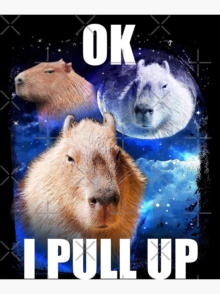 "Ok I Pull Up Capybara meme" Art Print for Sale by NNNostalgia | Redbubble