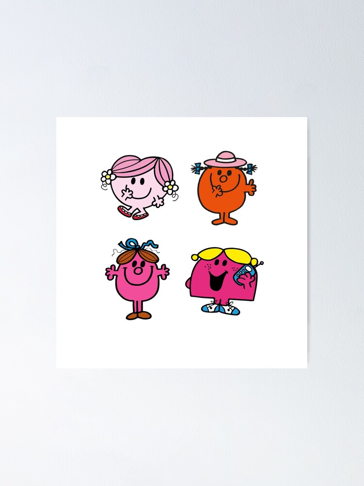 "Little Miss Characters Stickers!" Poster for Sale by Taj05 | Redbubble