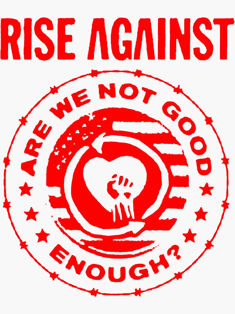 "Rise against logo band music punk rock" Sticker for Sale by ...