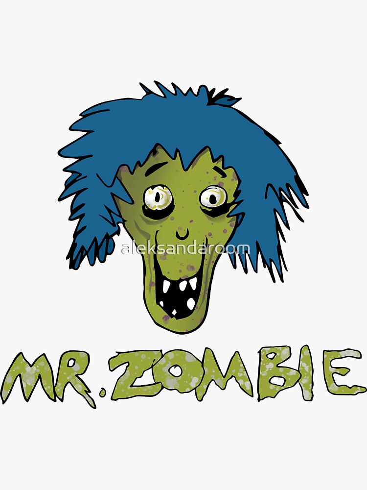 "Mr. Zombie" Sticker for Sale by aleksandaroom | Redbubble