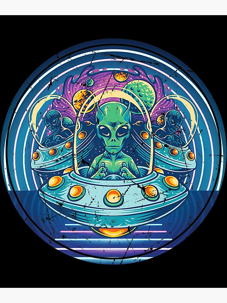 "Retro - Aliens - Indie Aesthetic - Vaporwave - Pop Art Premium" Poster ...