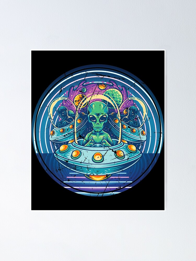"Retro - Aliens - Indie Aesthetic - Vaporwave - Pop Art Premium" Poster ...