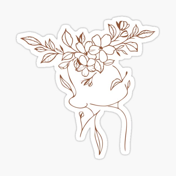 "Woman Line Art Stickers" Sticker for Sale by yopangestu | Redbubble