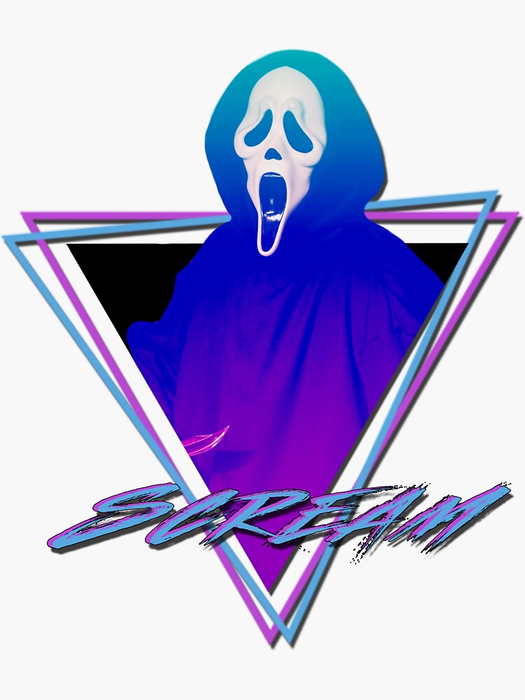 "Retro Ghostface" Sticker for Sale by CyberEsthetic | Redbubble