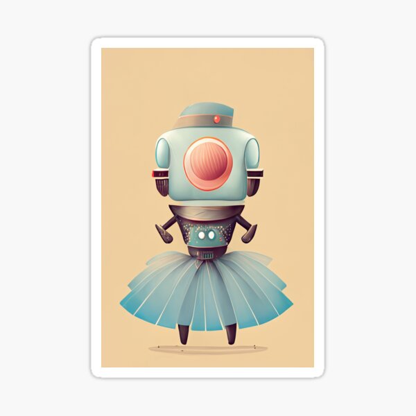 "Ballet Bot" Sticker for Sale by Softagon | Redbubble