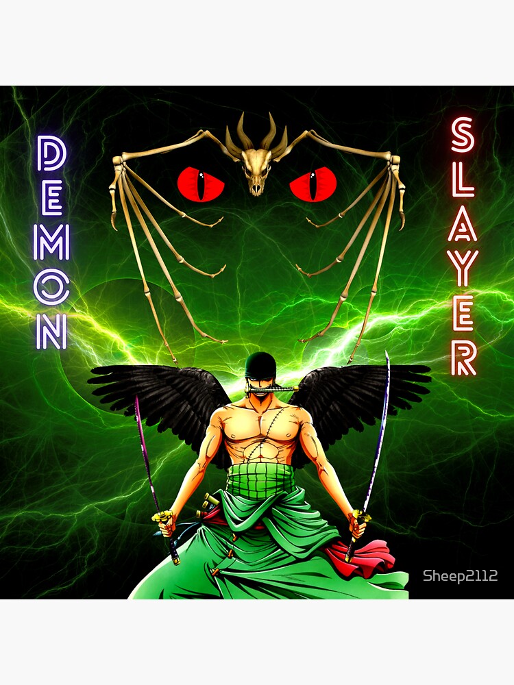 "Roronoa Zoro Demon Slayer" Sticker for Sale by Sheep2112 | Redbubble