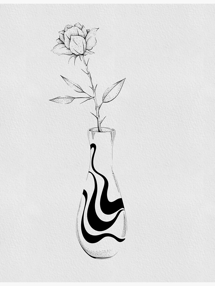 "Pointillism rose in jarroo" Poster by Effe0ilustrador | Redbubble