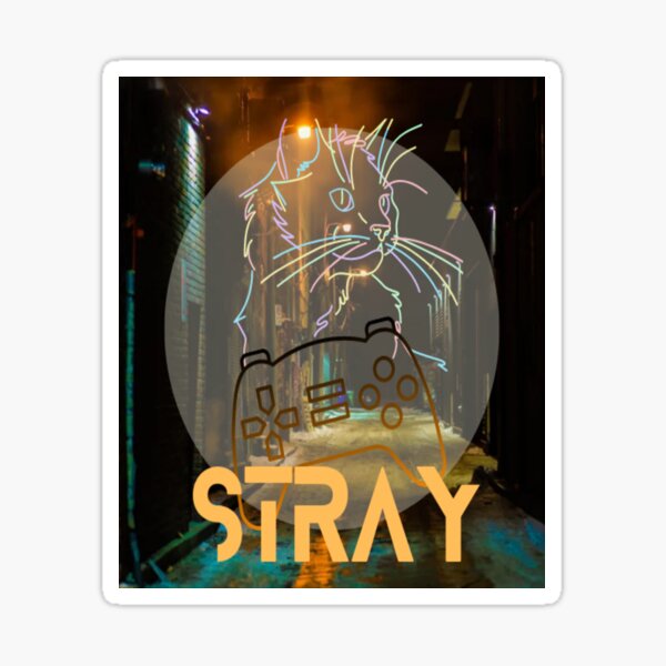 "stray game logo design" Sticker for Sale by H-9suna | Redbubble