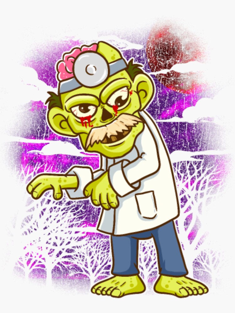 "Halloween Zombie Doctor Dental Hospital Costume" Sticker for Sale by ...