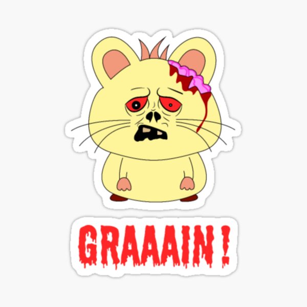 "Halloween Zombie Hamster Cute Undead" Sticker for Sale by spacekiter ...