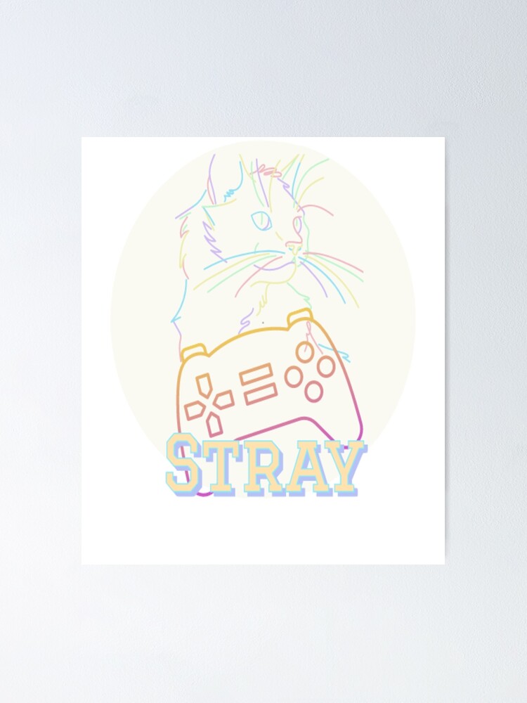 "stray game logo png design" Poster for Sale by H-9suna | Redbubble
