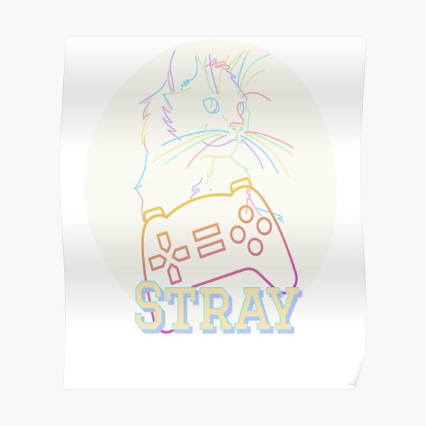 "stray game logo png design" Poster for Sale by H-9suna | Redbubble