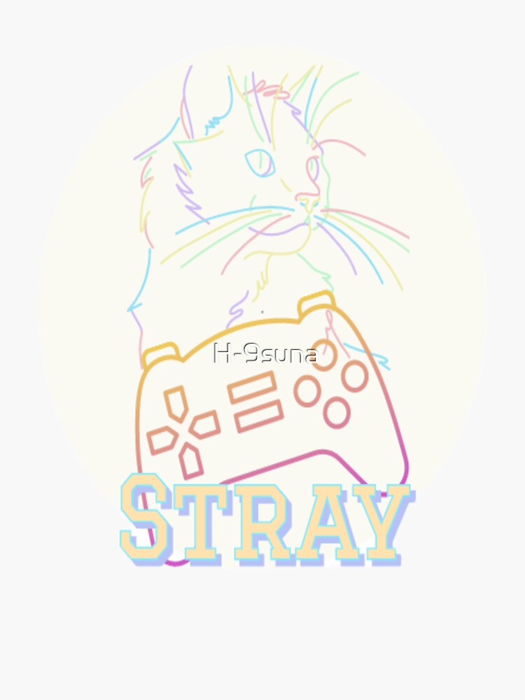 "stray game logo png design" Sticker for Sale by H-9suna | Redbubble