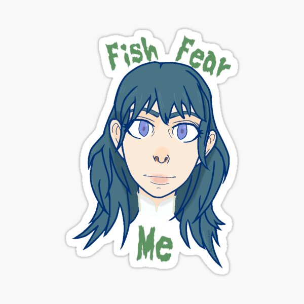 "Byleth Fish Fear Me" Sticker for Sale by yogurtspill | Redbubble