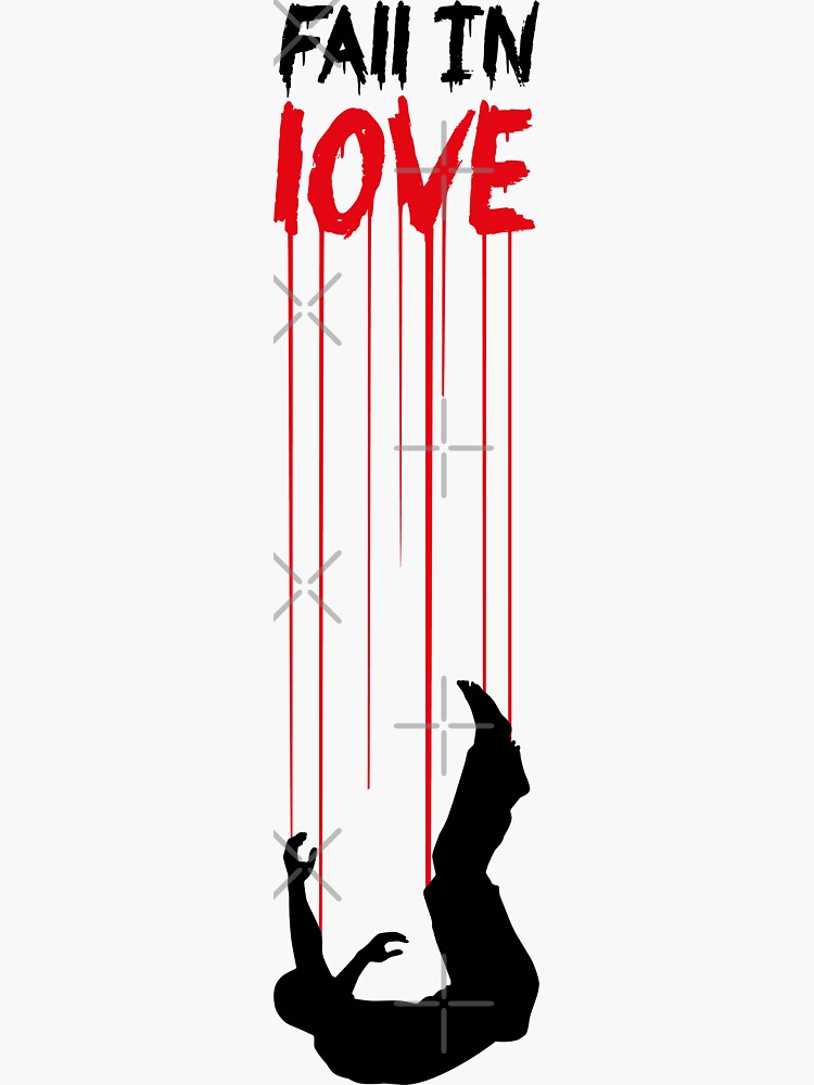 "Fall in Love" Sticker for Sale by PKD11011 | Redbubble