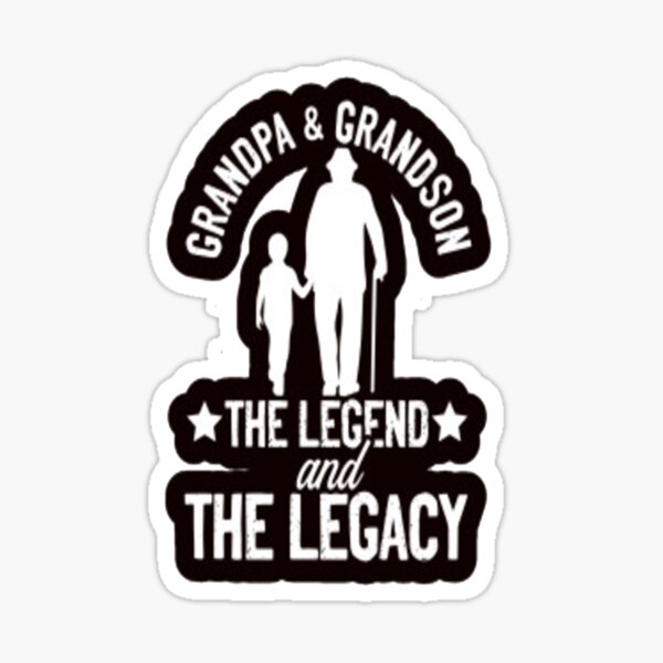 "Grandpa Grandson Granddad Grandfather Father´s Day Daddy" Sticker for ...