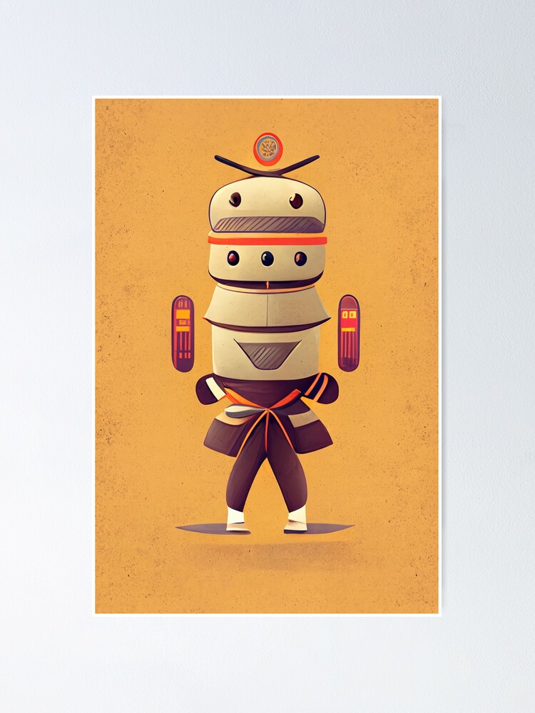 "Karate Bot" Poster for Sale by Softagon | Redbubble