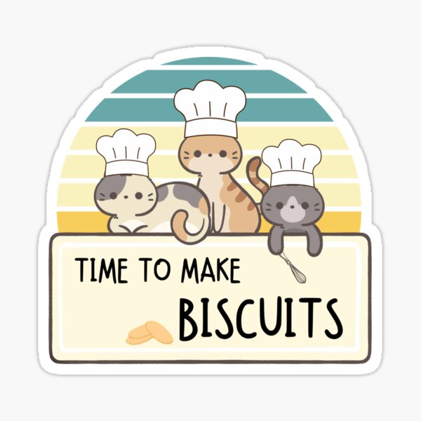 "Cat Baking Cute Cat Making Biscuits " Sticker for Sale by Drukowanko ...