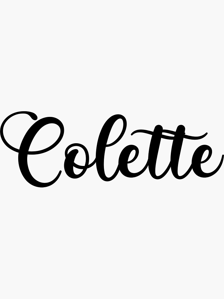 "Colette Name - Handwritten Calligraphy" Sticker for Sale by ...