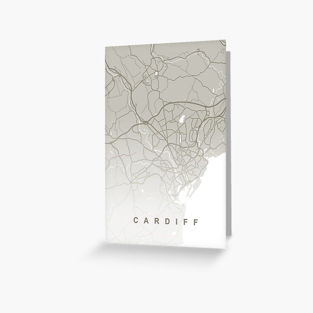 "Cardiff Map Art" Greeting Card for Sale by artymaps | Redbubble