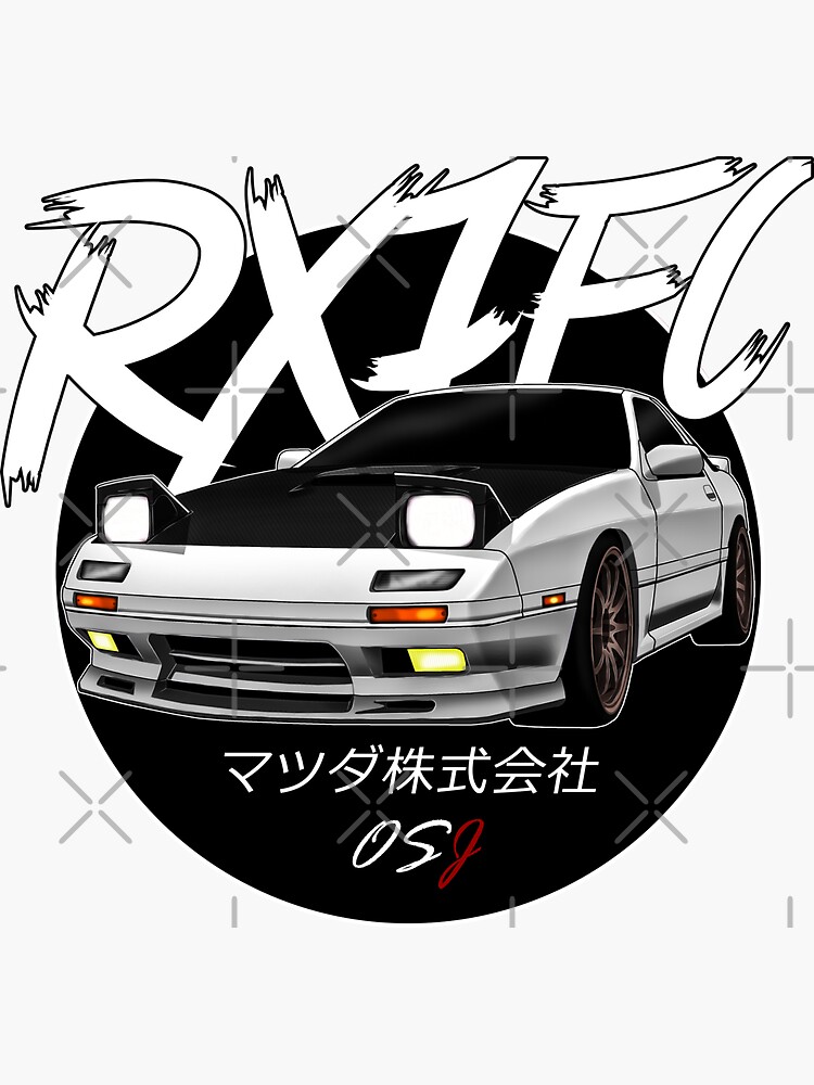 "JDM RX7 FC " Sticker for Sale by oldschooljdm | Redbubble
