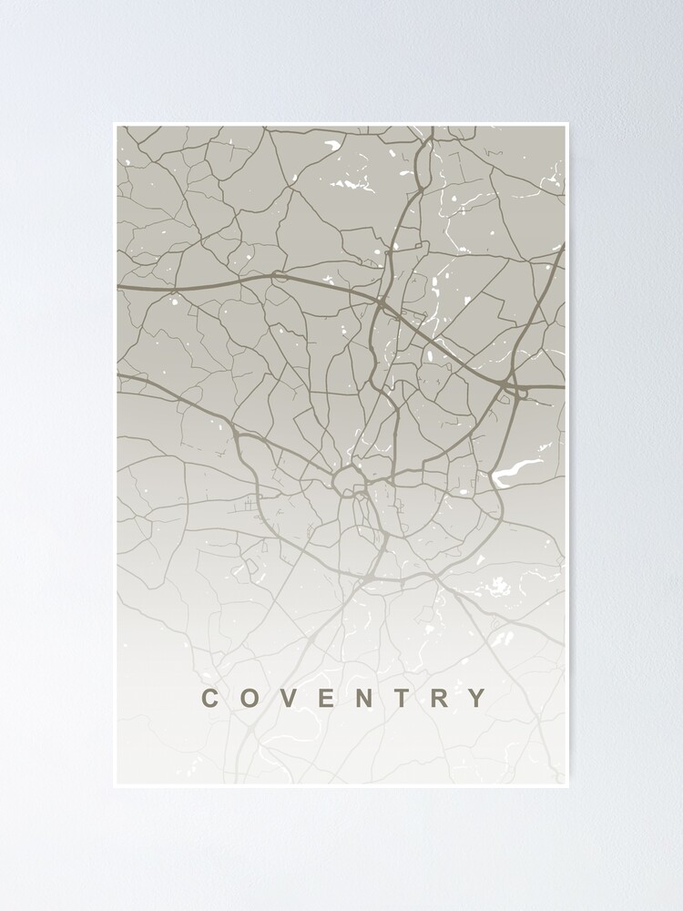 "Coventry Map Art" Poster for Sale by artymaps | Redbubble