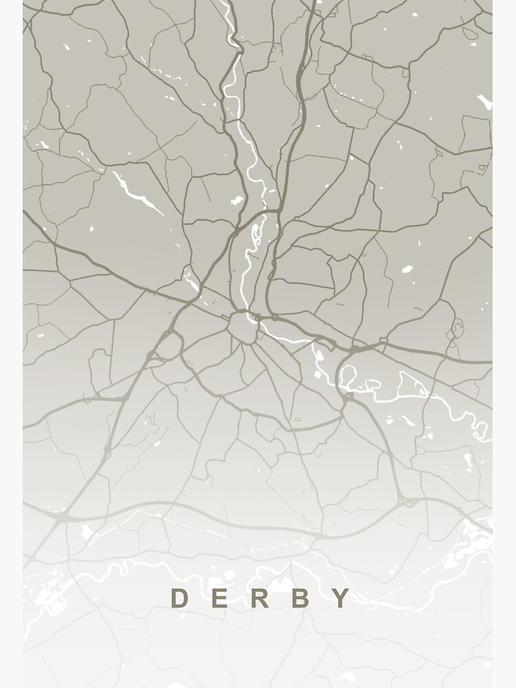 "Derby Map Art" Sticker for Sale by artymaps | Redbubble