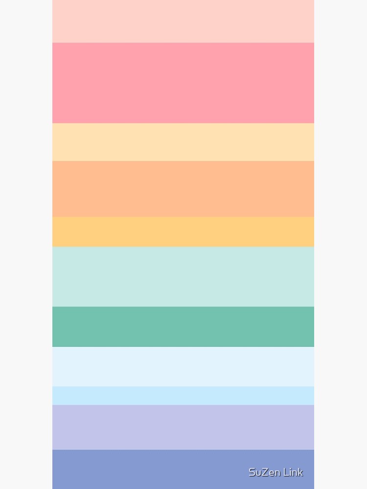 "Pastel Rainbow Stripes" Poster for Sale by link2sue | Redbubble
