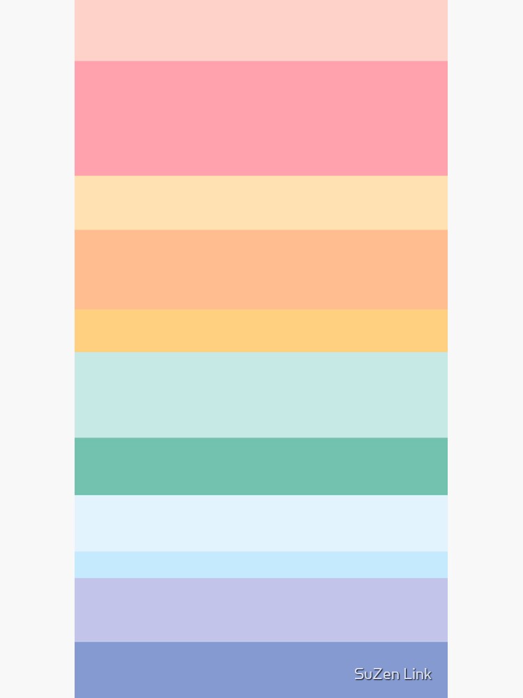 "Pastel Rainbow Stripes" Sticker for Sale by link2sue | Redbubble