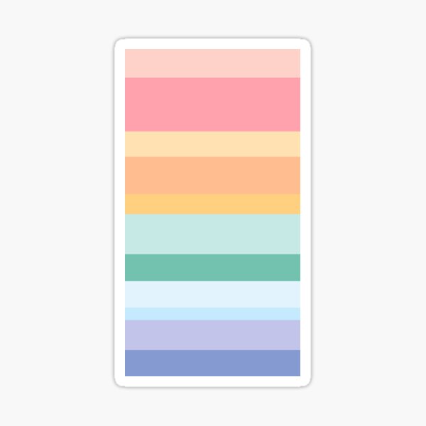 "Pastel Rainbow Stripes" Sticker for Sale by link2sue | Redbubble