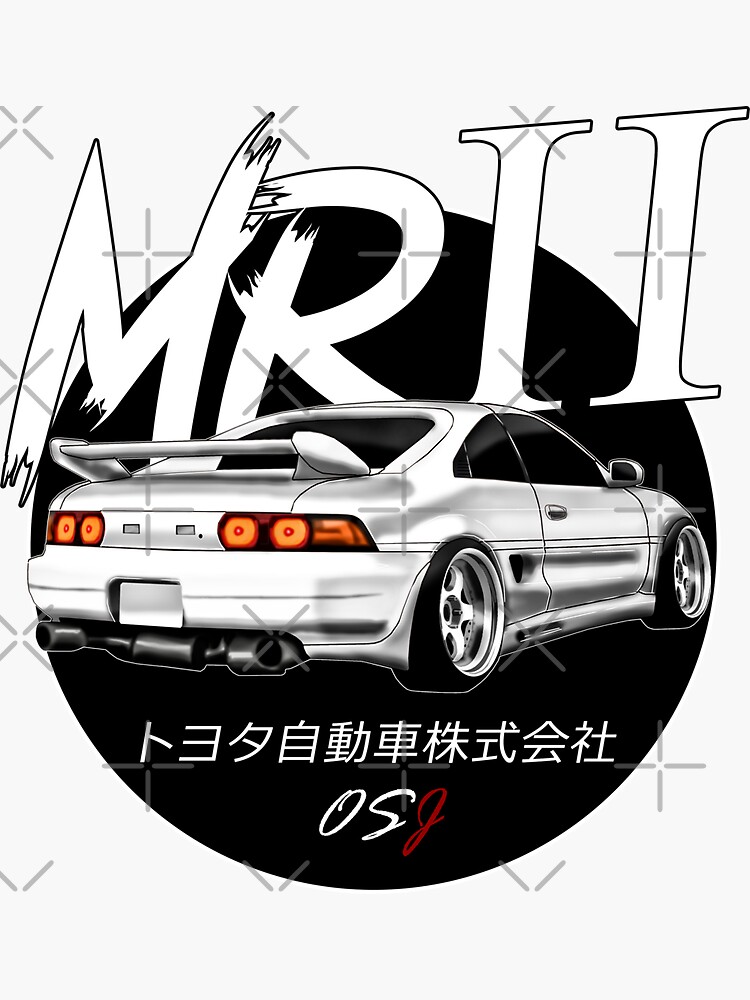 "JDM MR2 White [old_school_jdm_]" Sticker for Sale by oldschooljdm ...