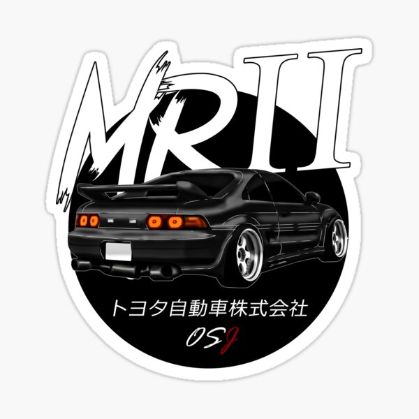 "JDM MR2 Black [old_school_jdm_]" Sticker for Sale by oldschooljdm ...