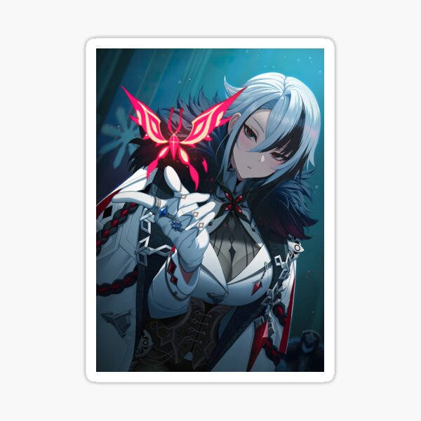 "Arlecchino genshin impact" Sticker for Sale by fukumono | Redbubble