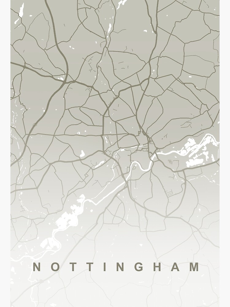 "Nottingham Map Art" Poster for Sale by artymaps | Redbubble